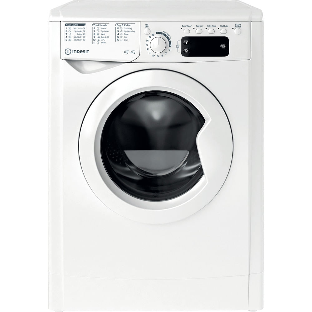 Freestanding Washer Dryer Indesit EWDE 761483 W UK - EWDE 761483 W UK
